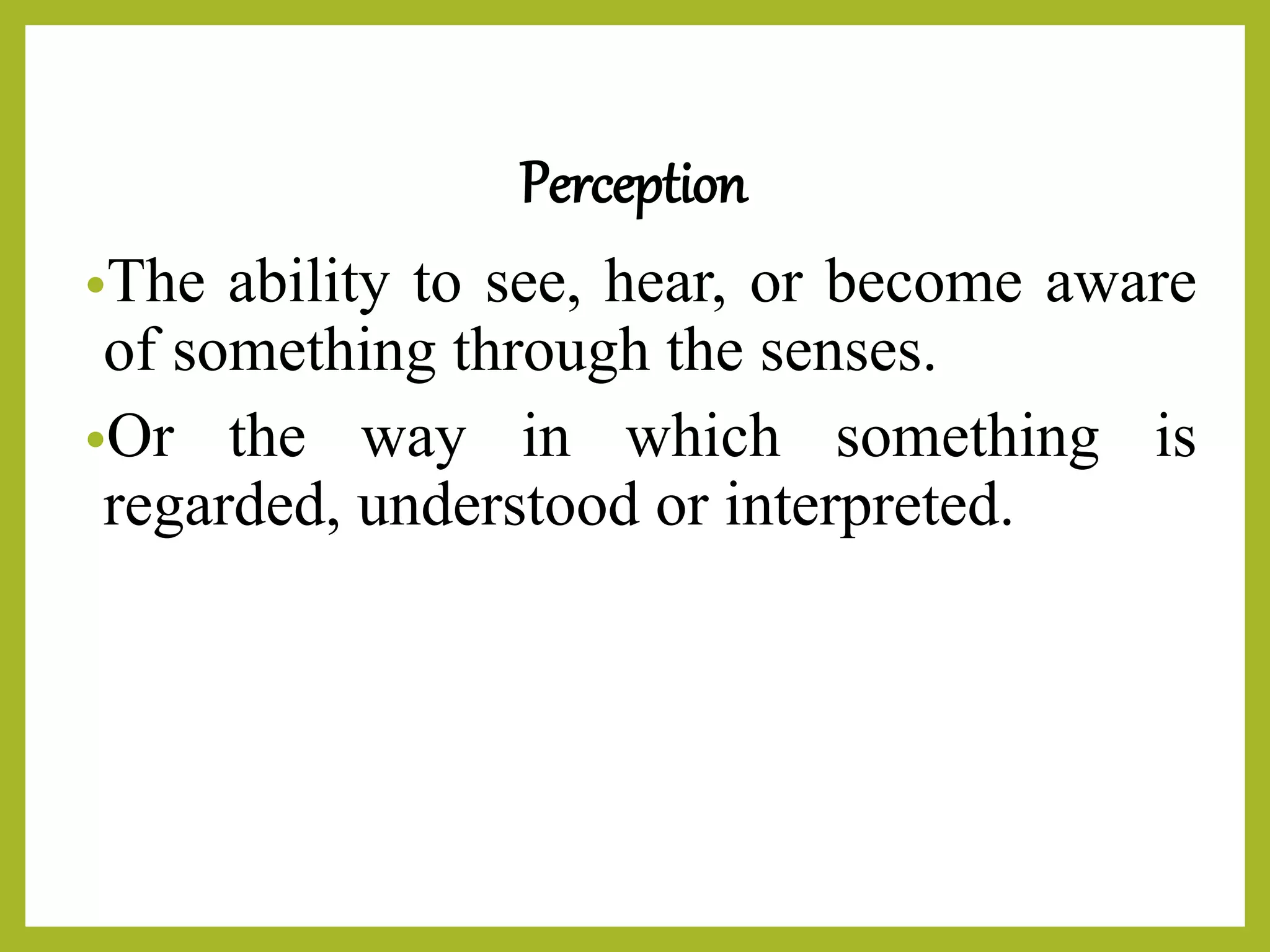 Perception vs Reality | PPTX