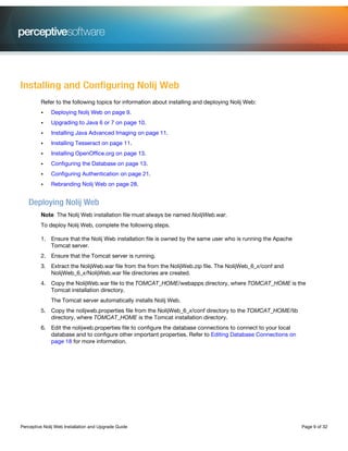 Perceptive nolij web installation and upgrade guide 6.8.x | PDF