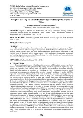 Perceptive planning for smart healthcare system through the internet of ...