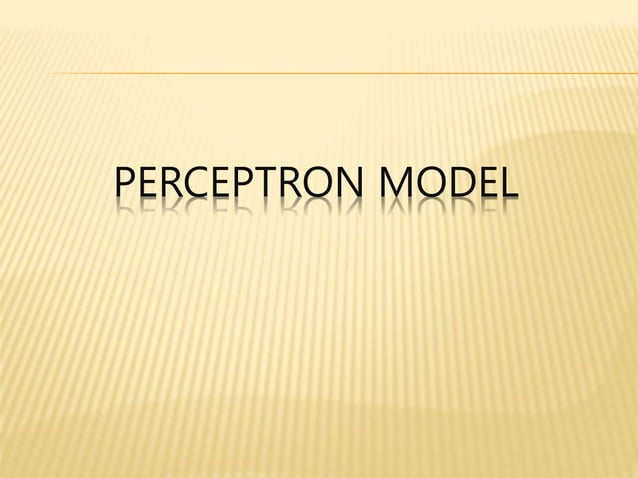 Perceptron | PPT