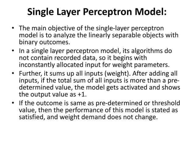 Introduction To Perceptron And Neural Networkpptx Artificial Intelligence Technology