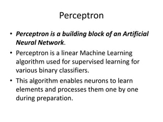 Introduction to Perceptron and Neural Network.pptx