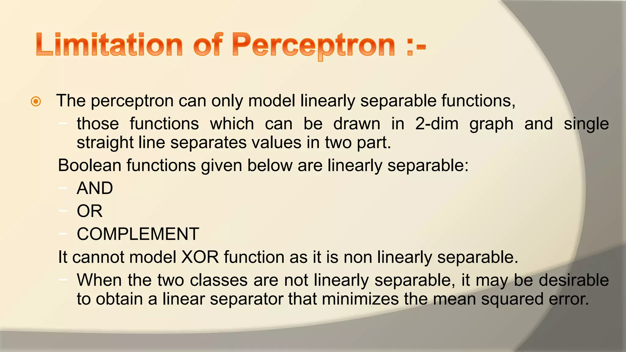 Perceptron (neural network) | PPSX