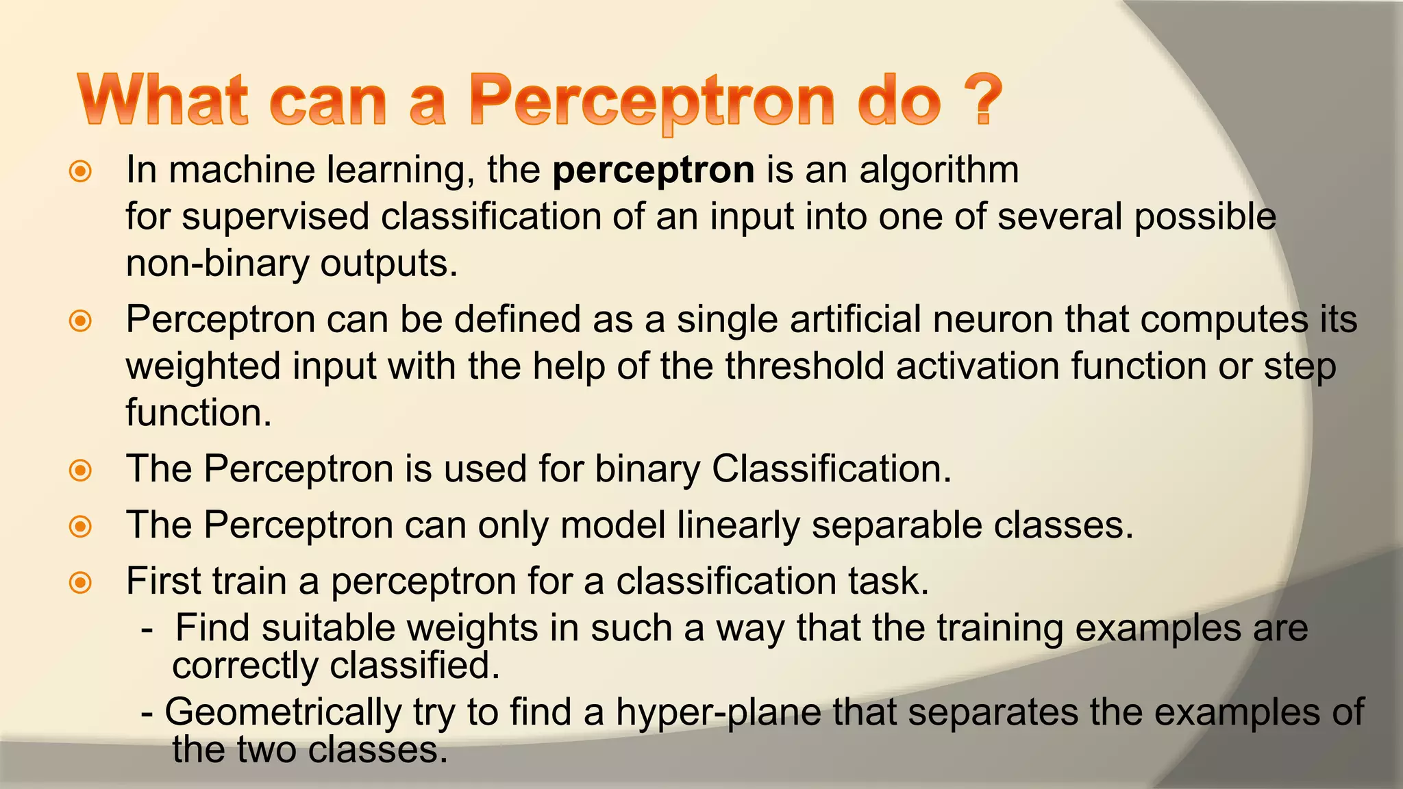 Perceptron (neural network) | PPSX