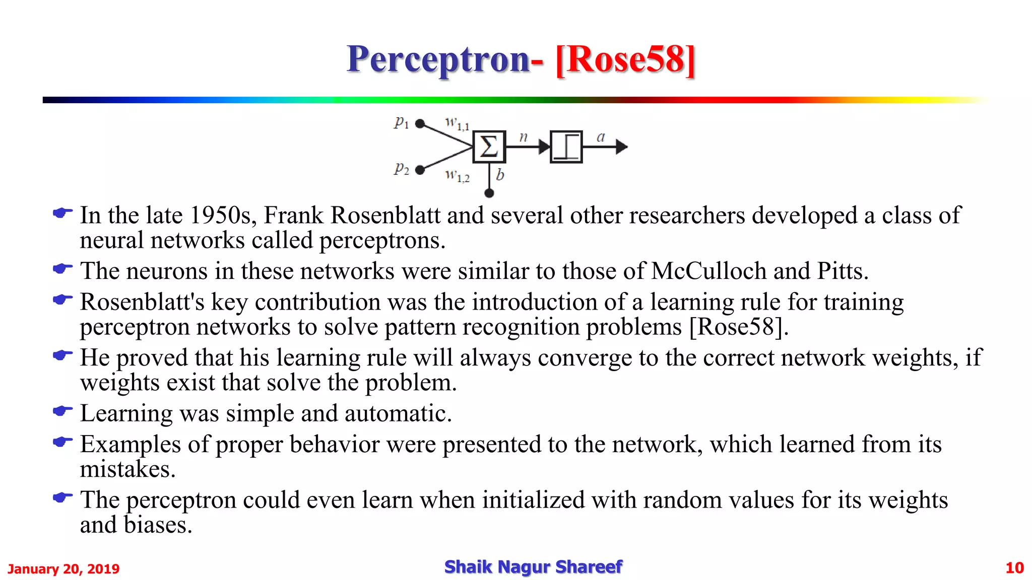 Perceptron & Neural Networks | PPTX