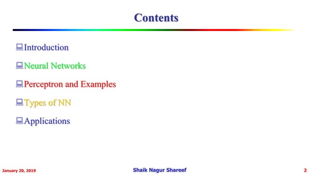 Perceptron & Neural Networks | PPTX