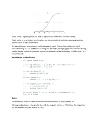 Perceptron Study Material with XOR example | PDF