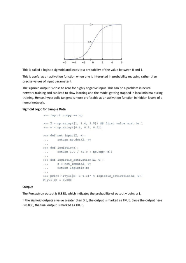 Perceptron Study Material with XOR example | PDF