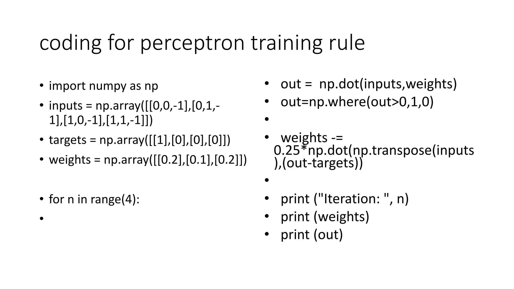 Perceptrons | PPTX