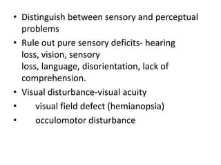 Perceptual and cognitive disorder | PPTX