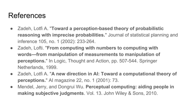 Semantic, Cognitive and Perceptual Computing -Perceptual computing from the fuzzy logic ...
