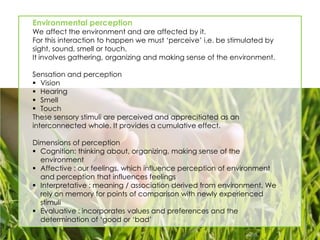 chapter 5, public places urban spaces- Perceptual dimensions | PPTX