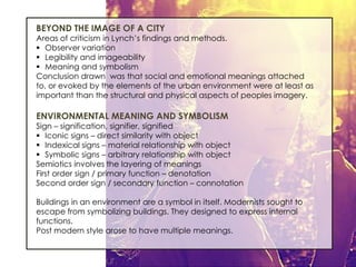 chapter 5, public places urban spaces- Perceptual dimensions | PPTX