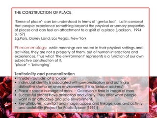 chapter 5, public places urban spaces- Perceptual dimensions | PPTX