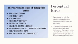 Perceptual Errors | PPTX