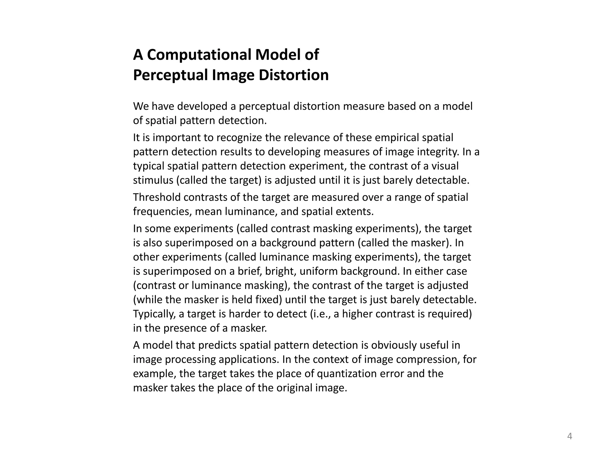 Perceptual image distortion | PPTX