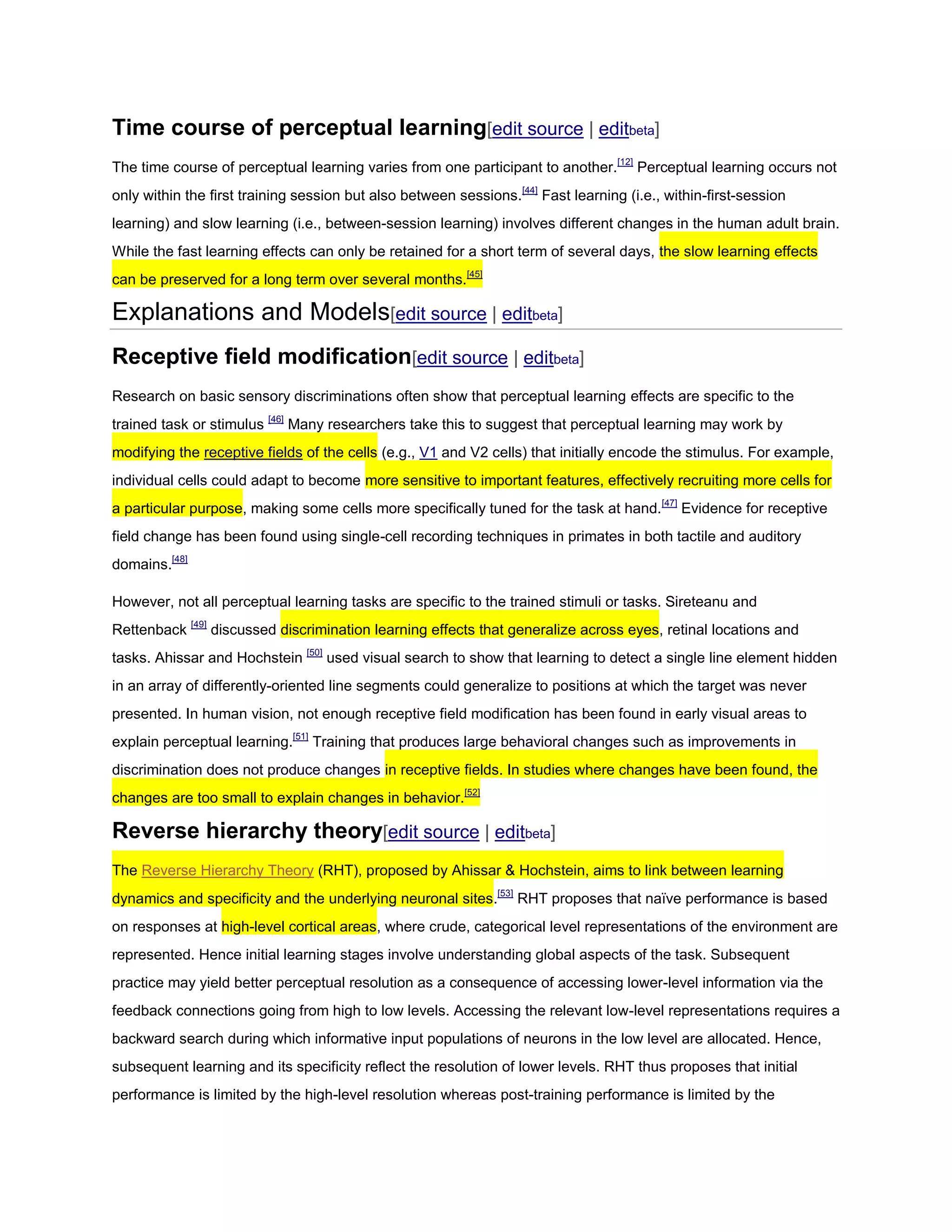 Perceptual learning | DOCX