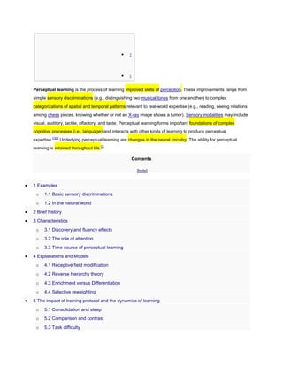Perceptual learning | DOCX