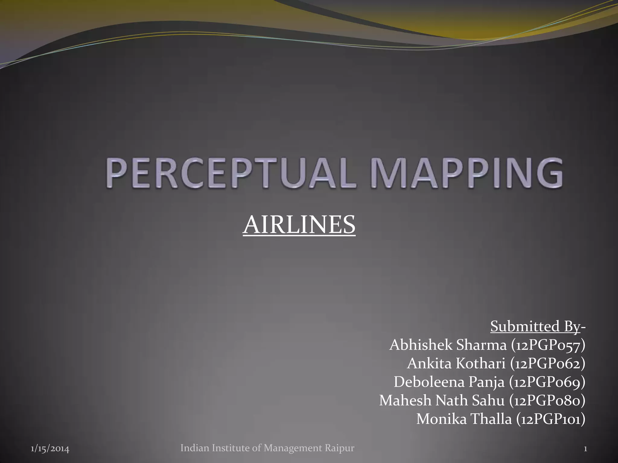 Perceptual mapping of Airlines | PPTX