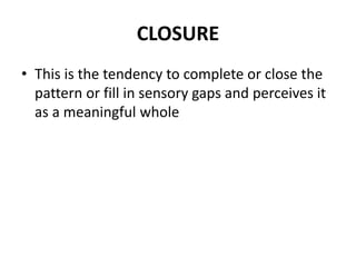 PERCEPTUAL ORGANIZATION.pptx for MEDICAL | PPTX | Science