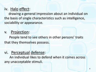 Perceptual process | PDF