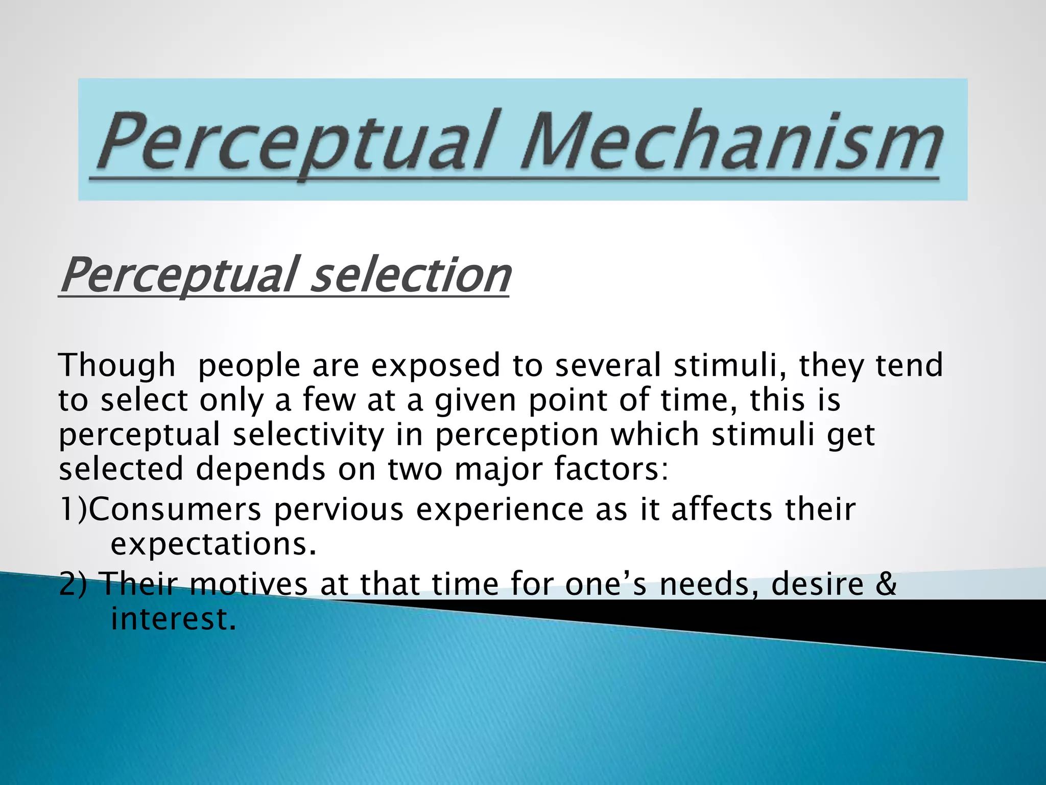 Perception and Consumer Behaviour | PPTX