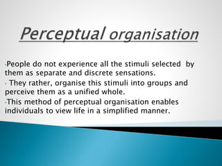 Perception and Consumer Behaviour | PPTX