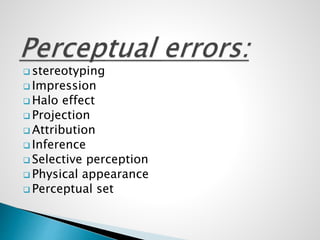 Perception and Consumer Behaviour | PPTX