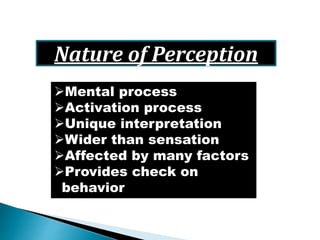 Perception and Consumer Behaviour | PPTX