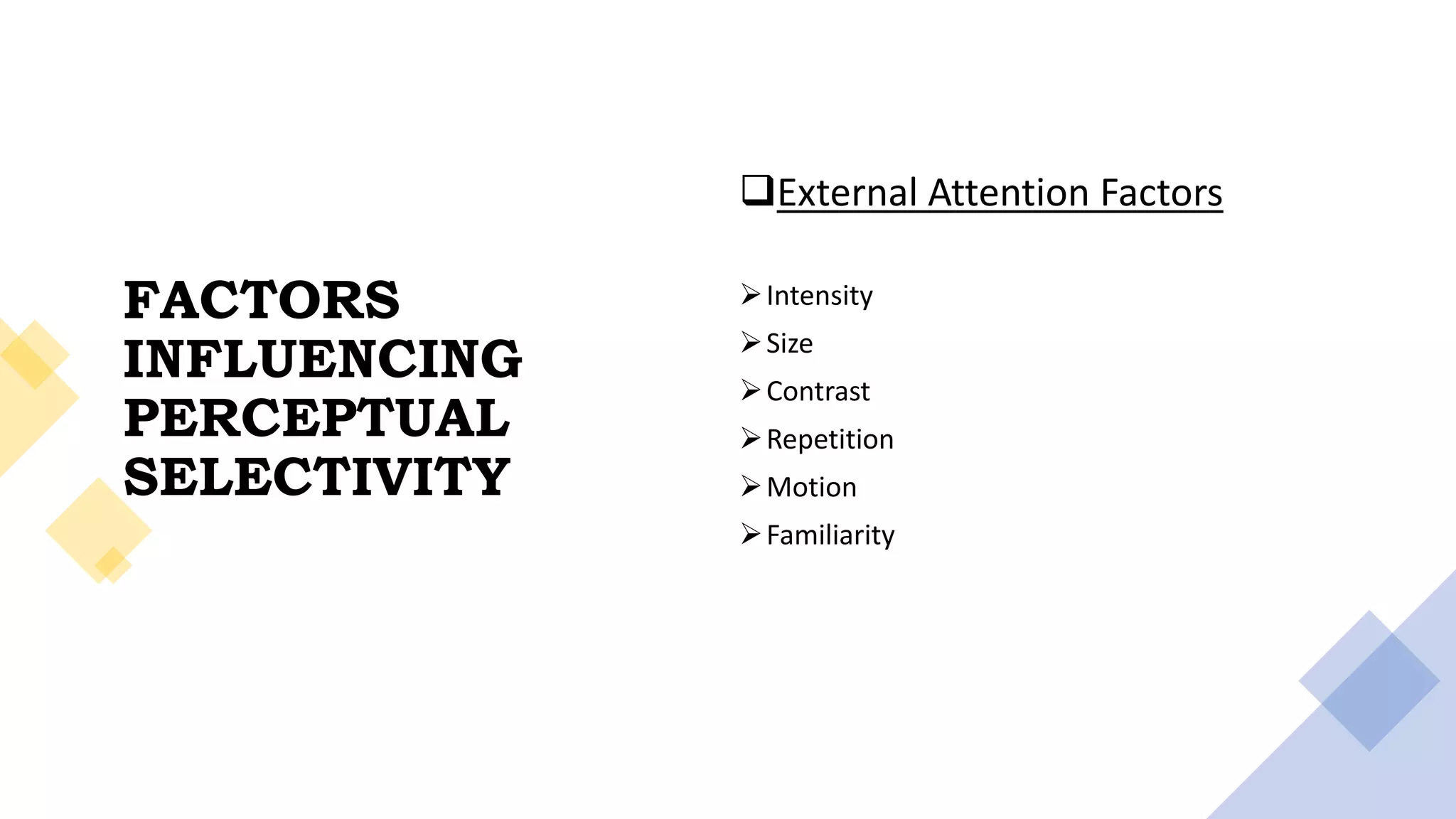 Perceptual selection | PPTX