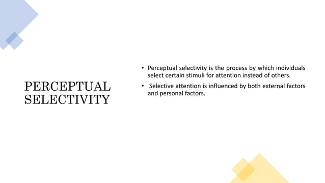 Perceptual selection | PPTX | Science