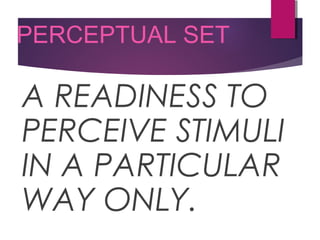 Perceptualset+introduction to learning-Mili Aggarwal | PPT