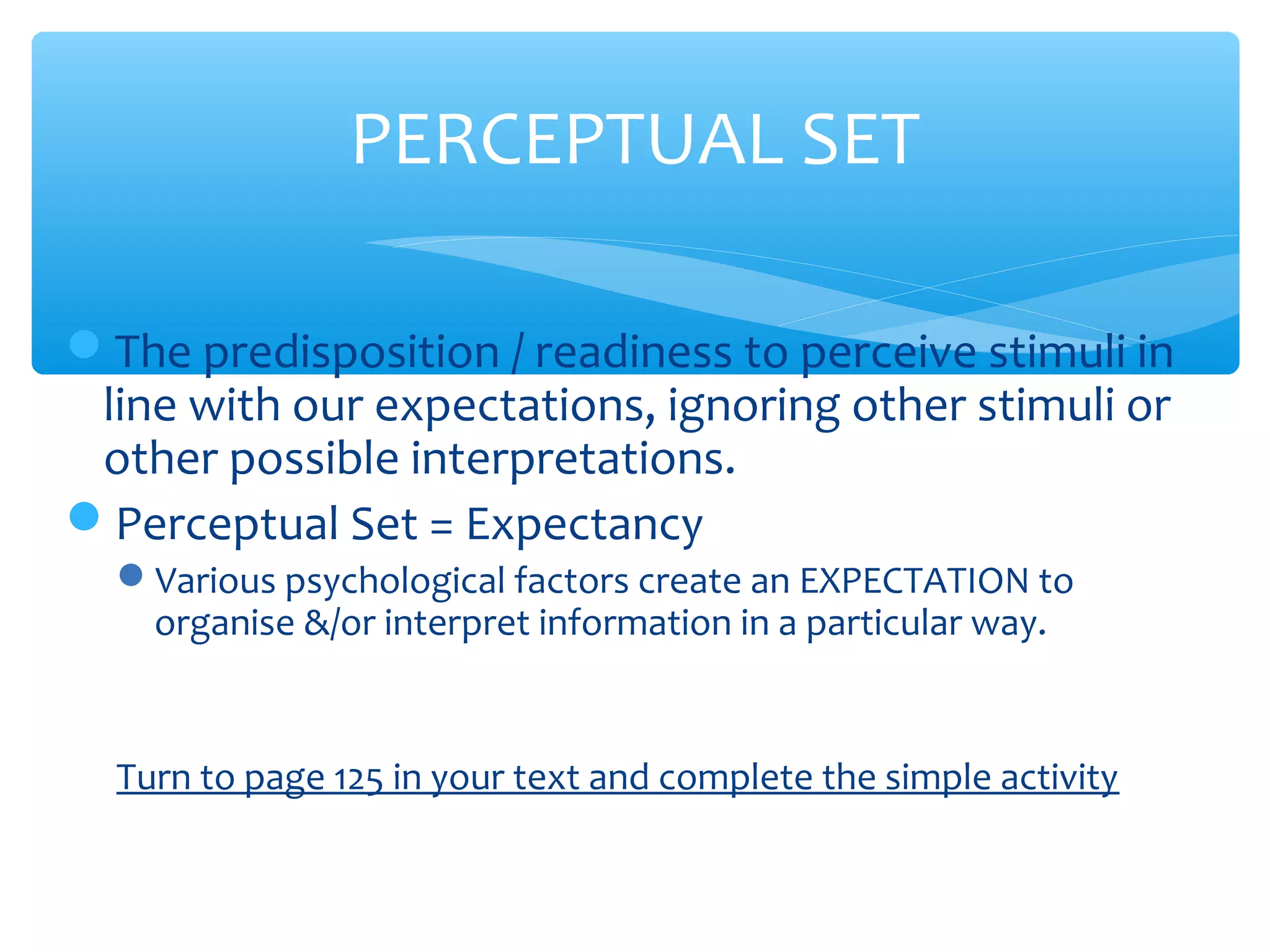 Perceptual set and illusions 2013 | PPT
