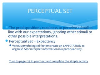 Perceptual set and illusions 2013 | PPT