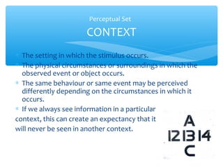 Perceptual set and illusions 2013 | PPT