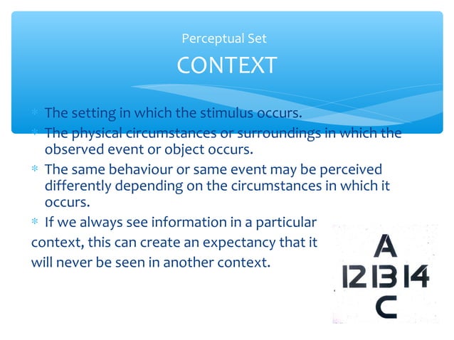 Perceptual set and illusions 2013 | PPT