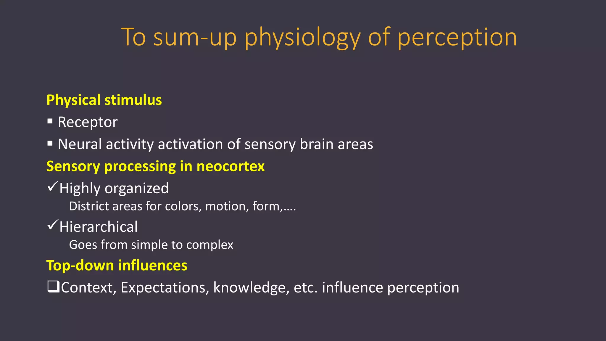 Psychology of Perception & Attention | PPTX