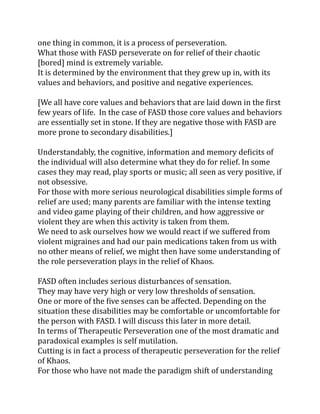 Perseveration - A personal journey | PDF