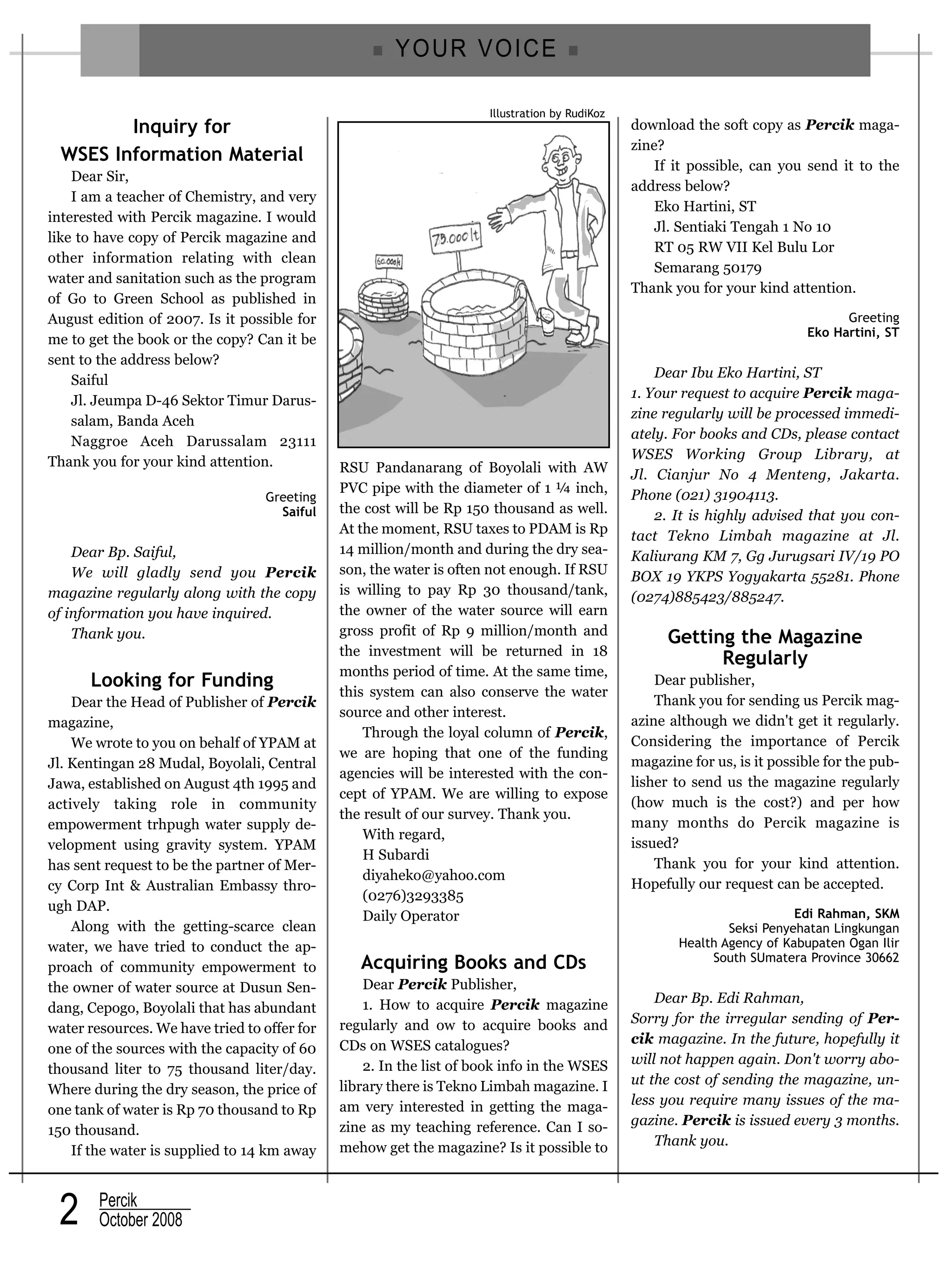 Public Media in Water and Sanitation.Indonesia water and Sanitation ...