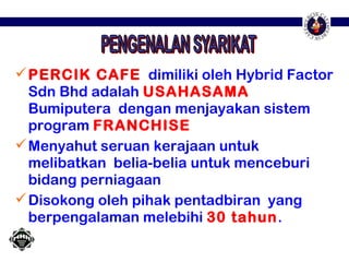 PELUANG PERNIAGAAN FRANCHISE PERCIK CAFE | PPT