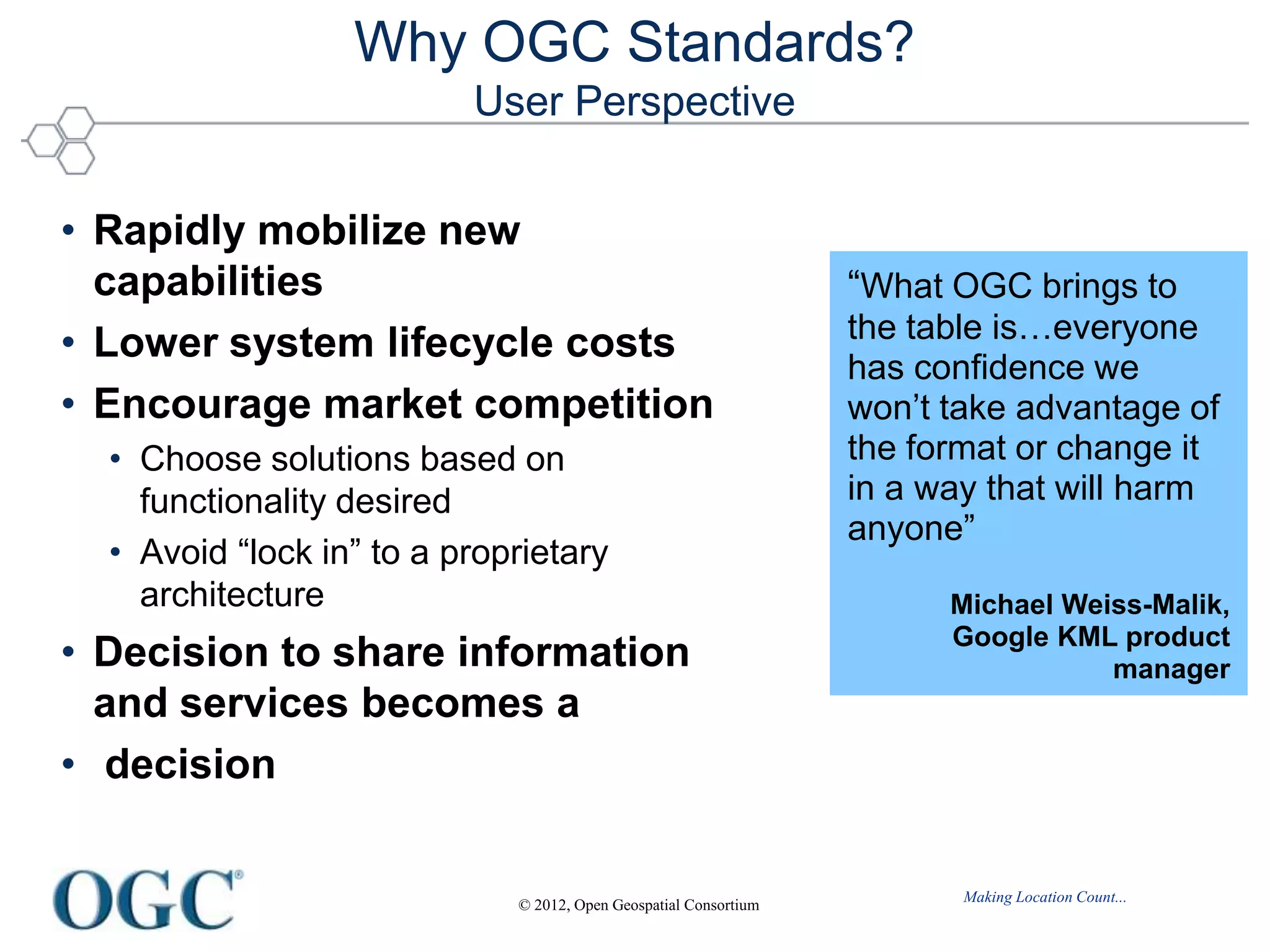 OGC standards relevant to ISPRS | PPT | Free Download