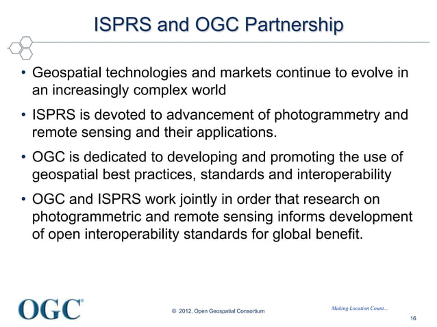 OGC standards relevant to ISPRS | PPT | Free Download