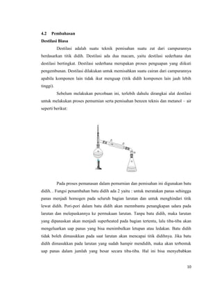 Percobaan 1 Destilasi dan Ekstraksi | DOCX