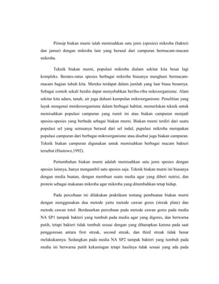 Percobaan 4 (pembuatan biakan murni) | DOCX