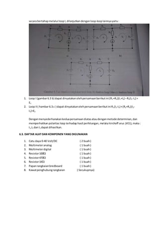 Laporan Praktikum Hukum Loop | DOCX