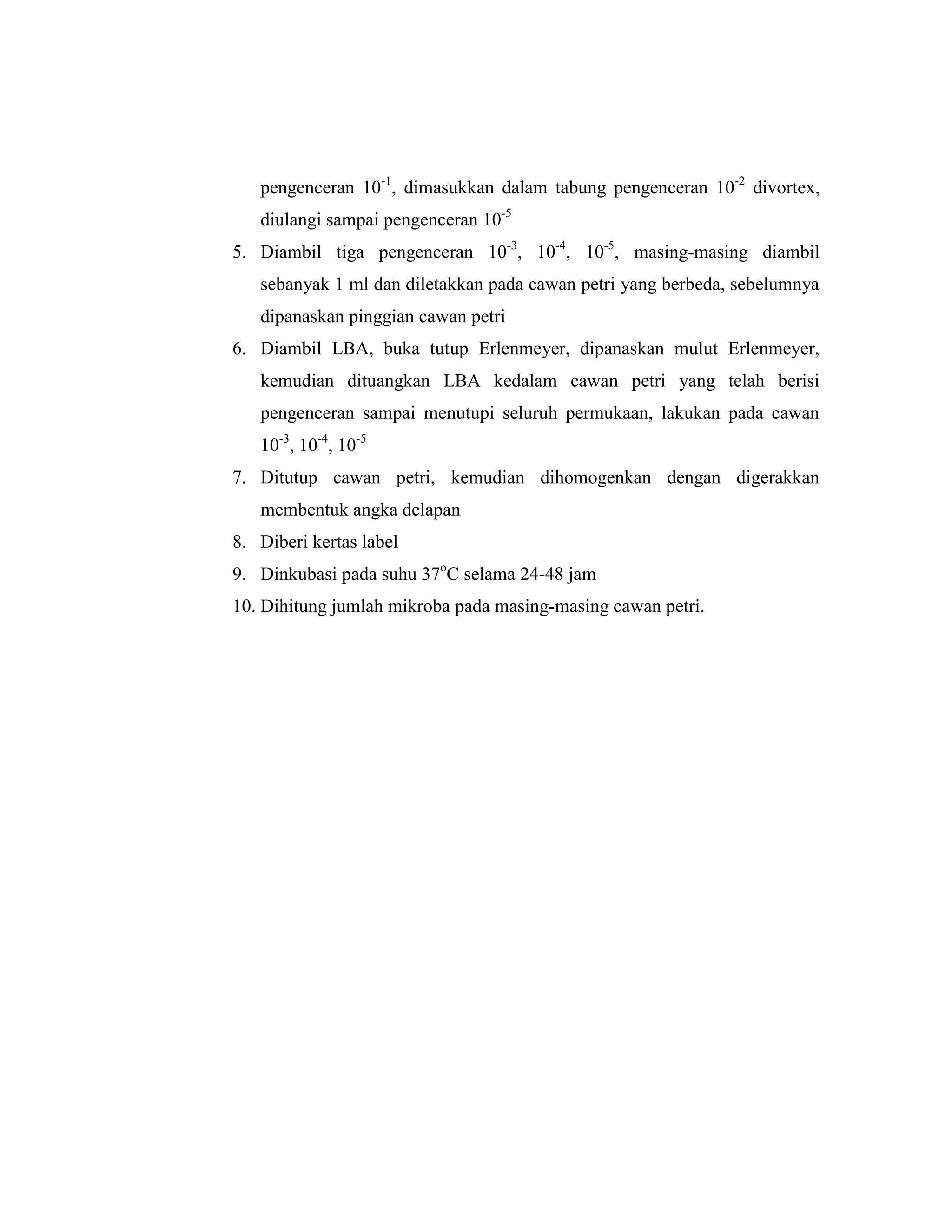 Percobaan 6 (total plate count) | DOCX