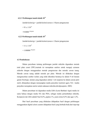 Percobaan 6 (total plate count) | DOCX