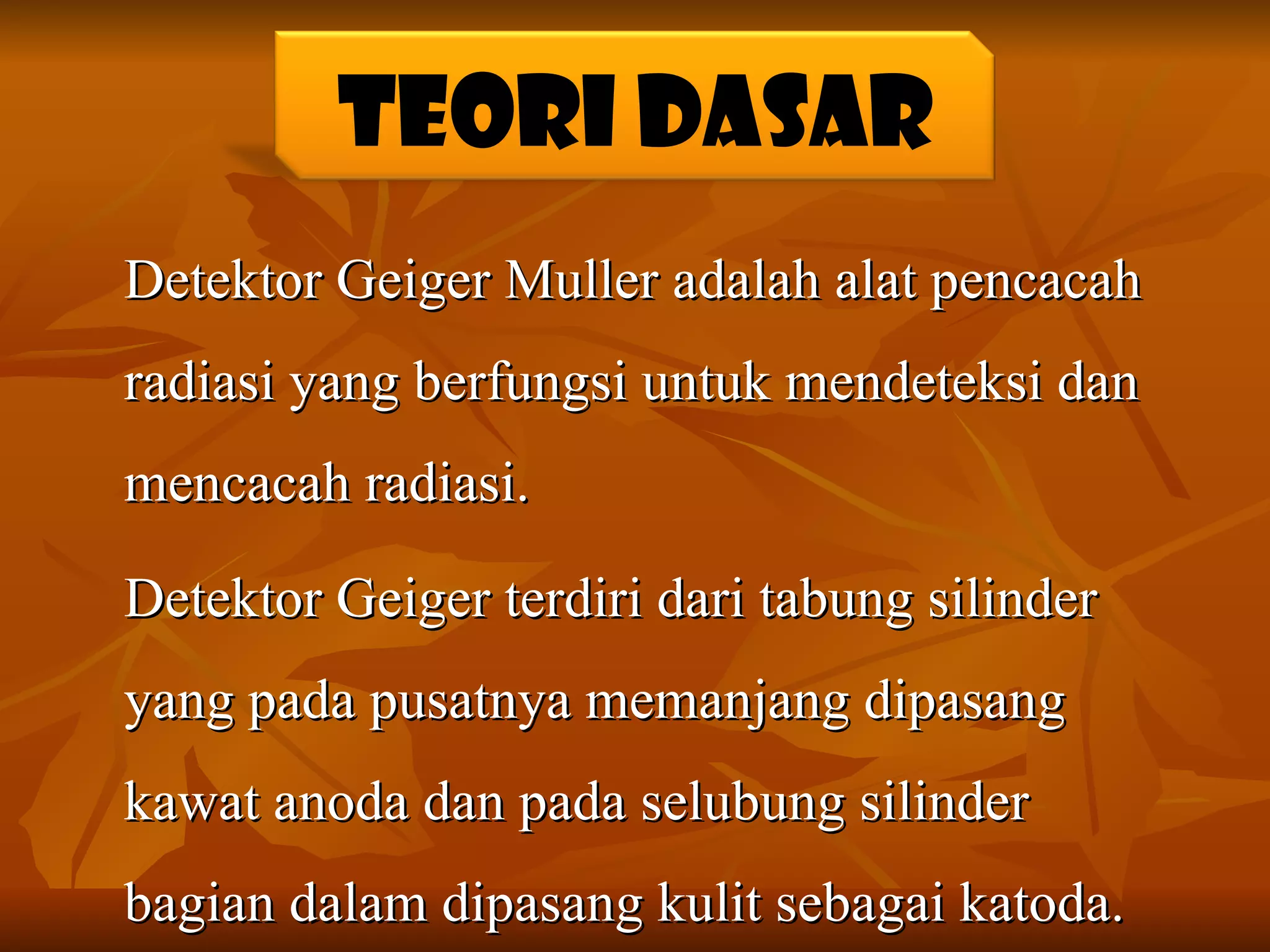 Percobaan geiger muller | PPT