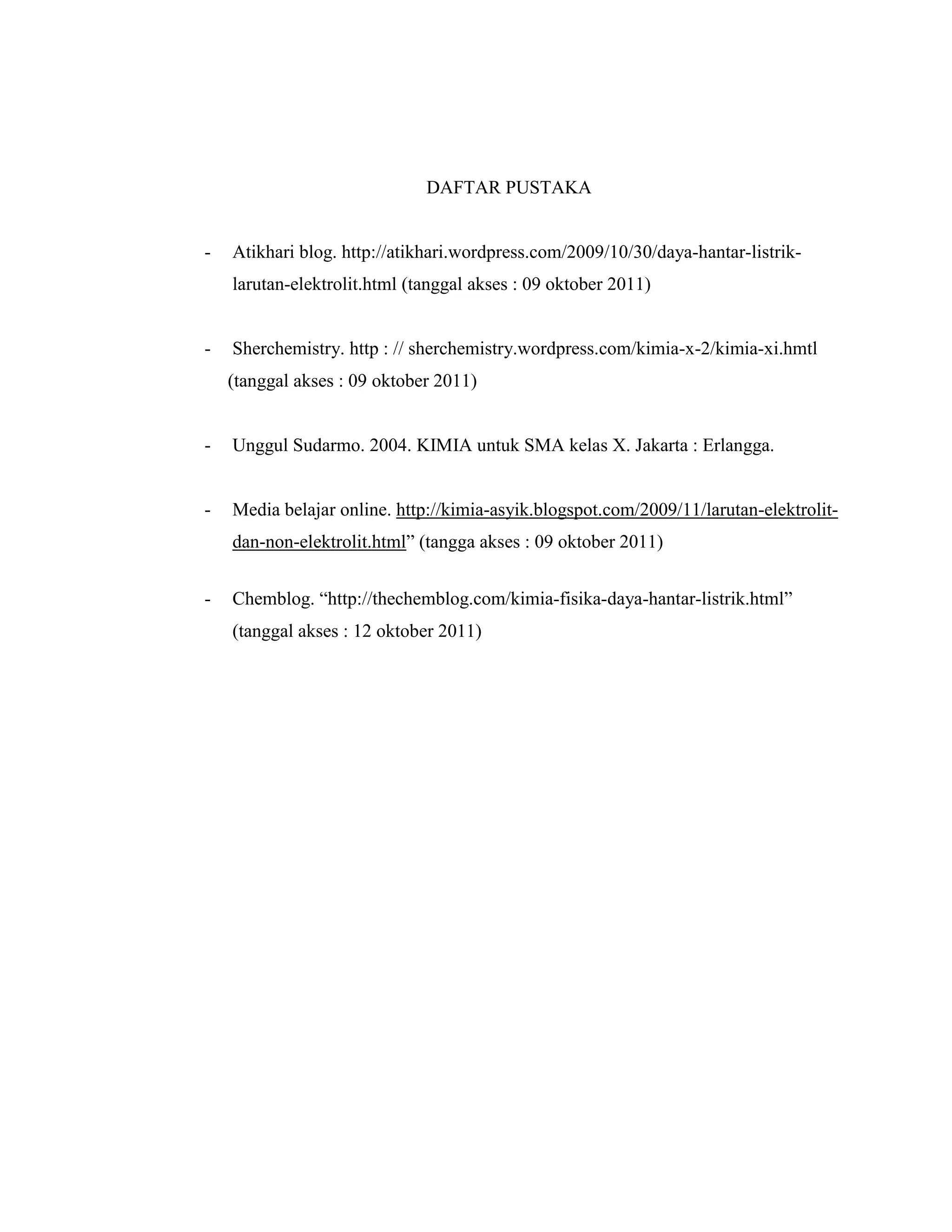 laporan daya hantar listrik larutan elektrolit dna non elektrolit | DOCX