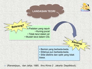 Percobaan iii (belerang) | PPTX
